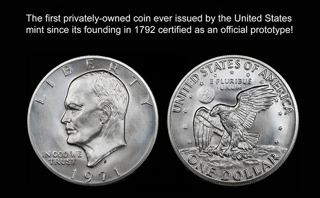 1971-S $1 Eisenhower Dollar Prototype, Specimen 67 PCGS. R.8.... | Lot ...