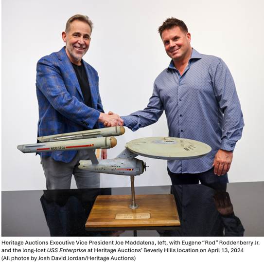Heritage Auctions Returns TV’s First ‘USS Enterprise’ to Eugene ...