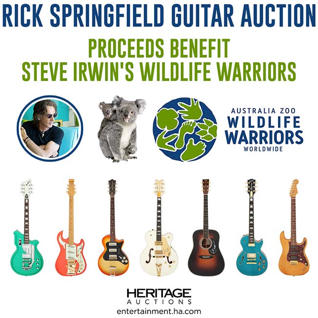 Rick Springfield Auctioning Personal Guitar Collection for Australian ...
