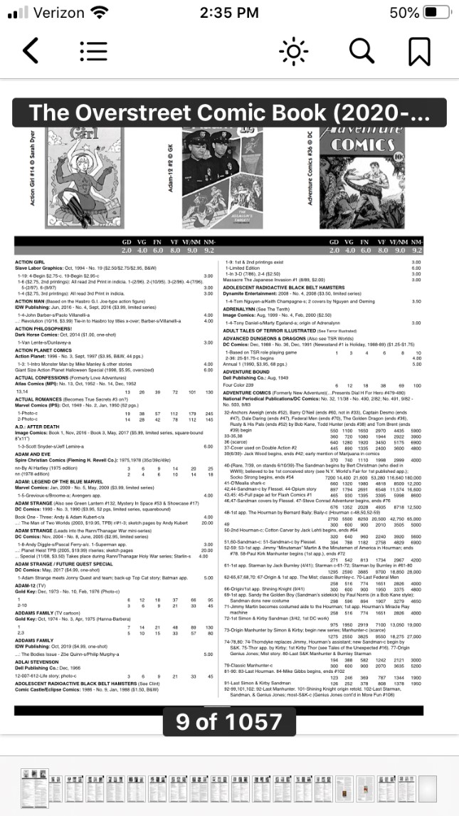 How To Navigate the Overstreet Guide IOS Version